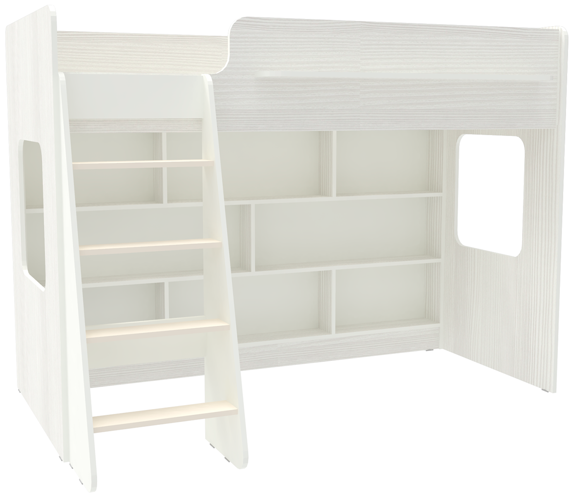 Детская кровать Л-26.1 Белый Белое Дерево