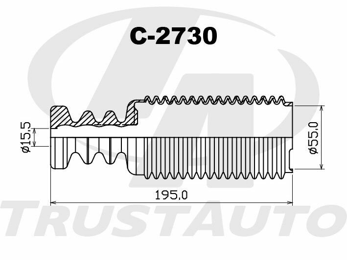 Защитный комплект амортизатора TrustAuto C2730