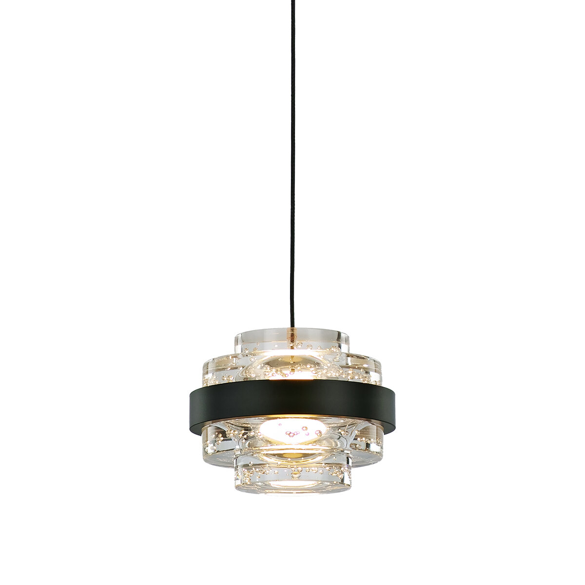 Подвесной светильник Delight Collection Indiana MD22030002-1A black/clear, Прозрачный/Черный, LED, 1 x 5 Вт.