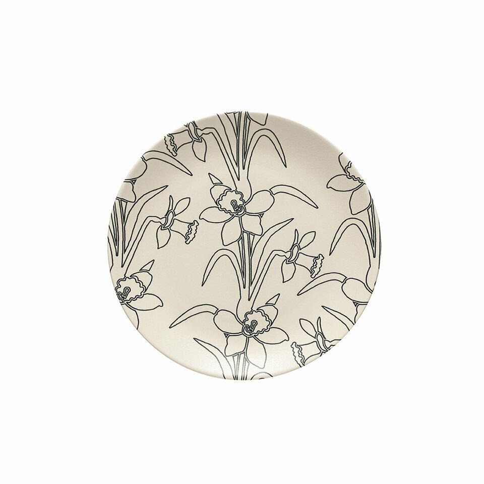 Тарелка COSTA NOVA Elements Flora, 21 см, керамическая, белая (COP211-00820A)