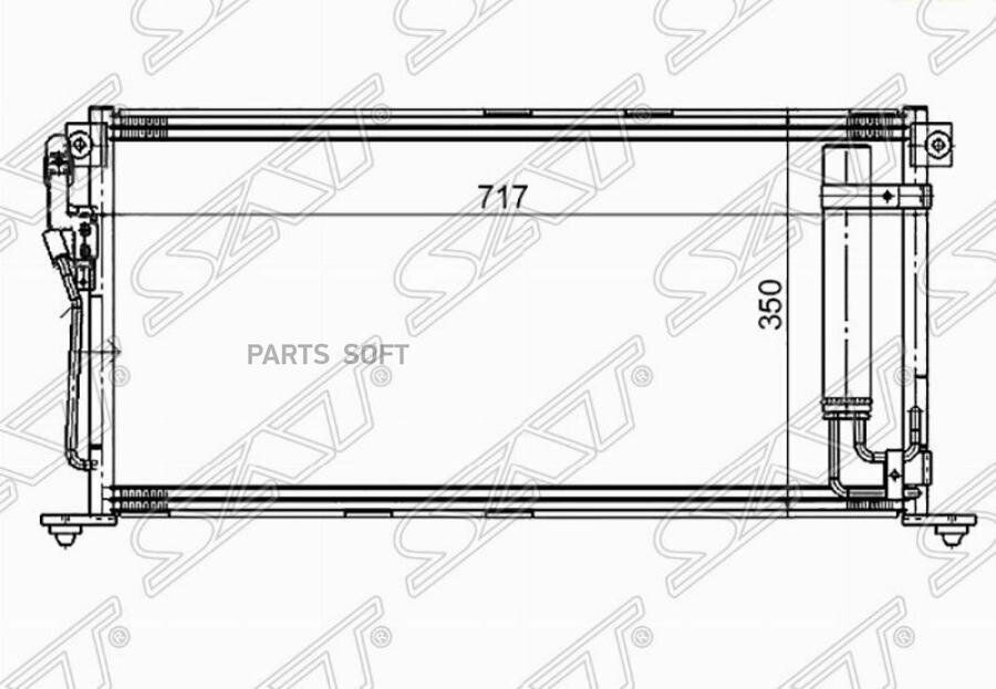 SAT STMBW43940 Радиатор кондиционера MITSUBISHI LANCER 03-07 Sat STMBW43940