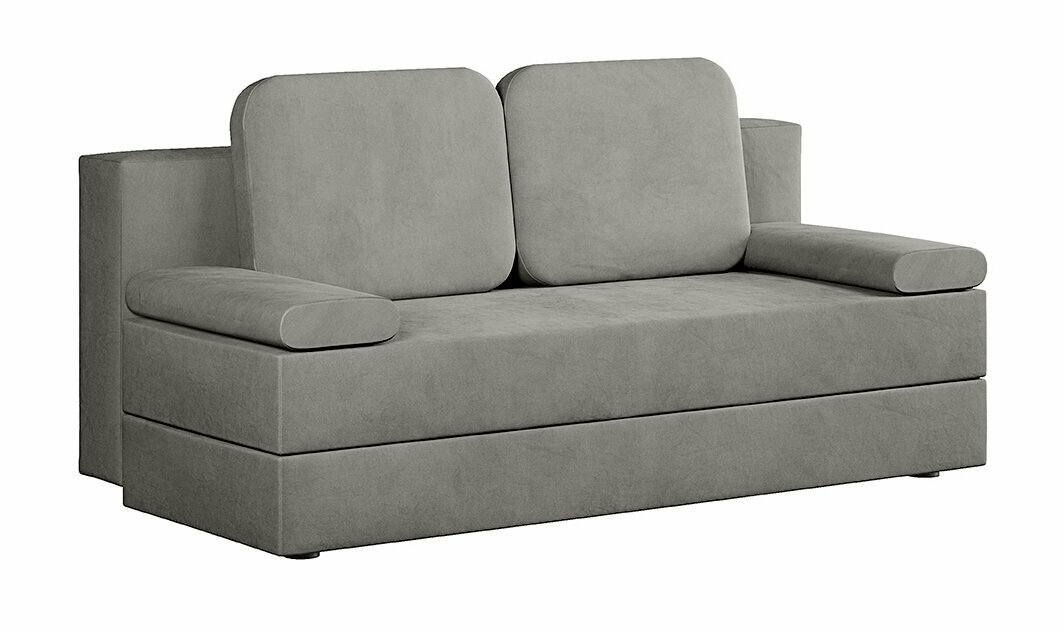 Диван раскладной еврокнижка Аура 3 в цвете серый (велутто 23)