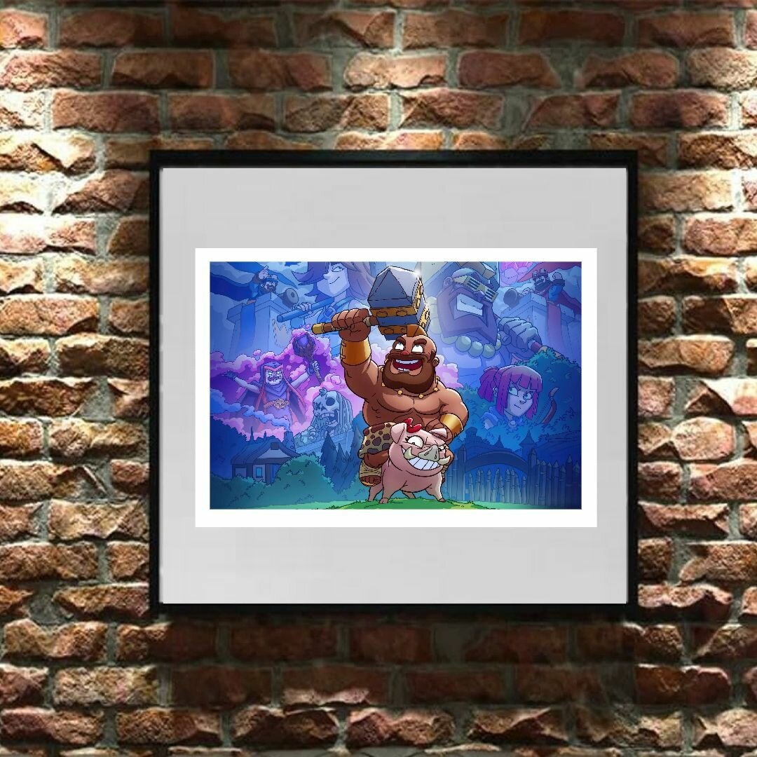 Плакат "Hogs clash royale" Cool Eshe из коллекции "Любимые герои", А4