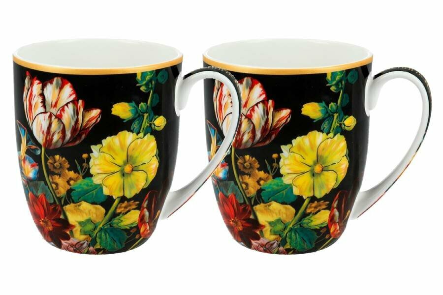 Набор 2 кружки Натюрморт с тюльпаном, Х. Рейкерс, 0,4 л (Carmani)