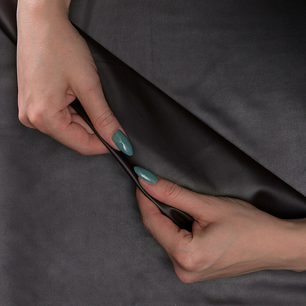 Кожа искусственная алекс (экокожа) коричневый без рисунка (1669-1)