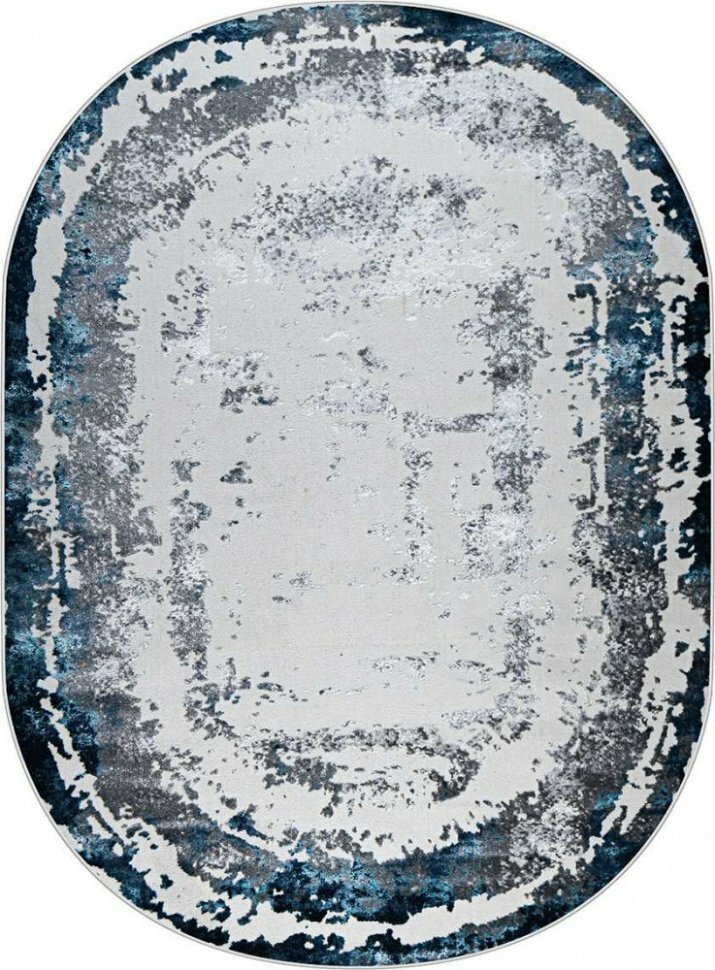 36897J OVAL BLUE FLS / L.GREY Kleopatra (1.25 х 1.8 м)