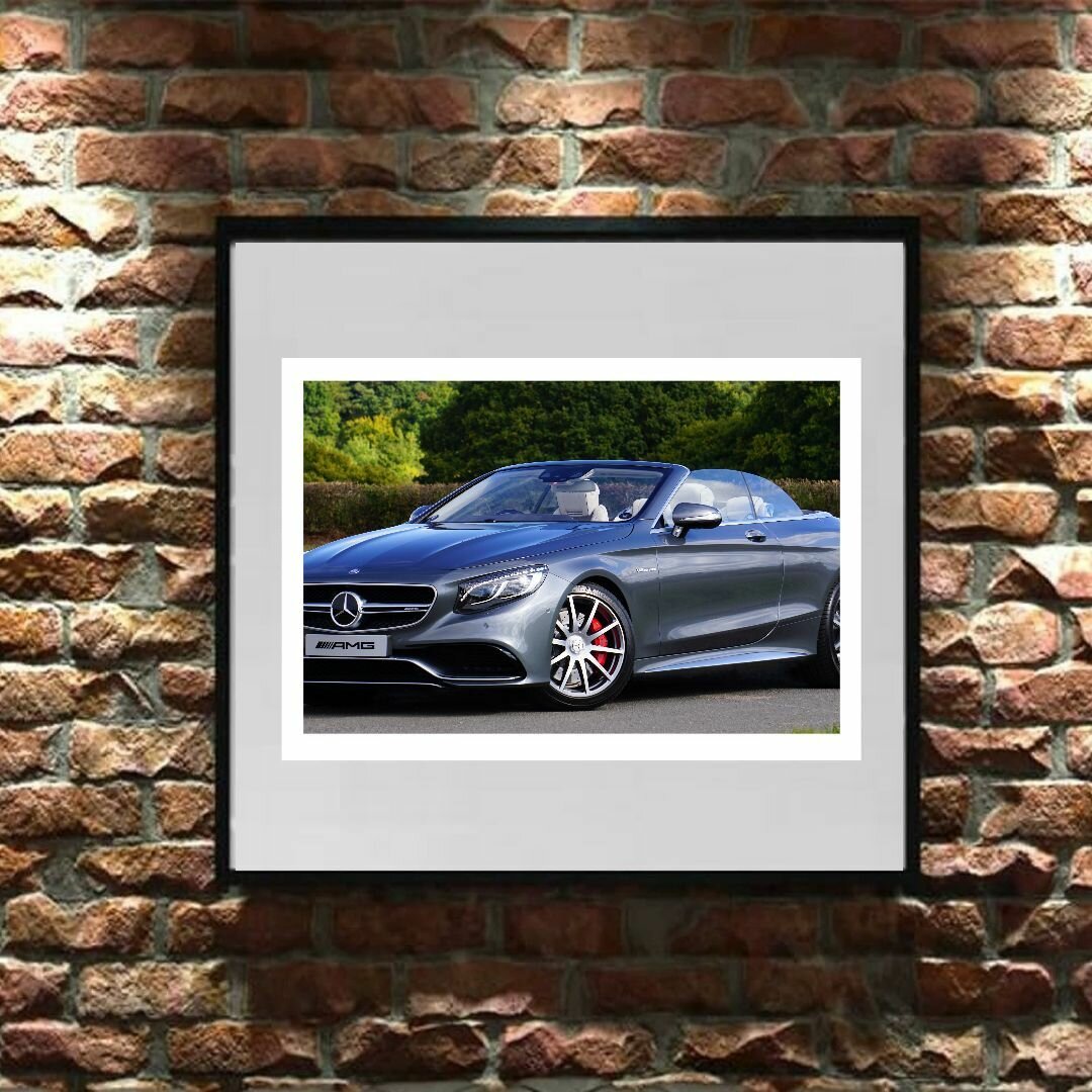 Плакат "mercedes amg s63 convertible" от Cool Eshe из коллекции "Автомобили", плакат А4
