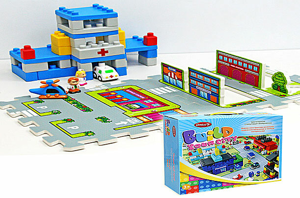 Конструктор мягкий Больница, 42 детали, Amico, 7003-FT