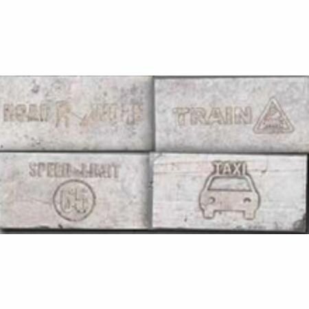 Керамогранит Cir 1048424 New York Road Signs Mix Greenwich Village 10х20 см бежевый матовый для пола