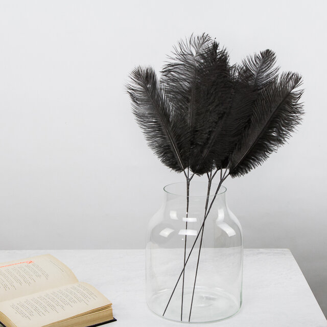 Декоративная ветка с перьями Триксифона 61 см черная, Edelman, 1100587