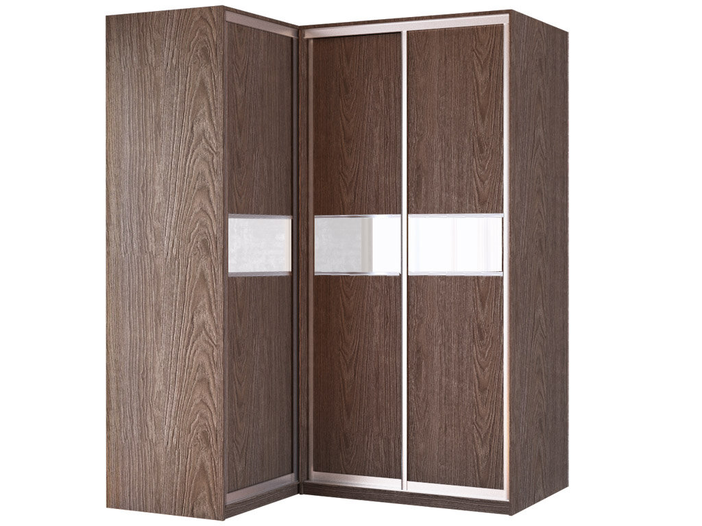 Шкаф-купе угловой Премьер-25 для одежды трехдверный 100*220*60