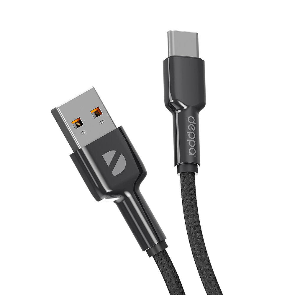Кабель Elite USB – Type-C, 1 м, черный, Deppa 72507-OZ/ Без заводской упаковки