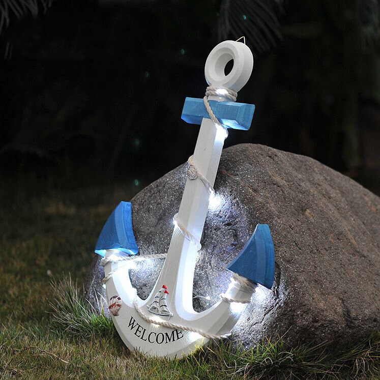 Декоративный Якорь 46 см, дерево, подсветка