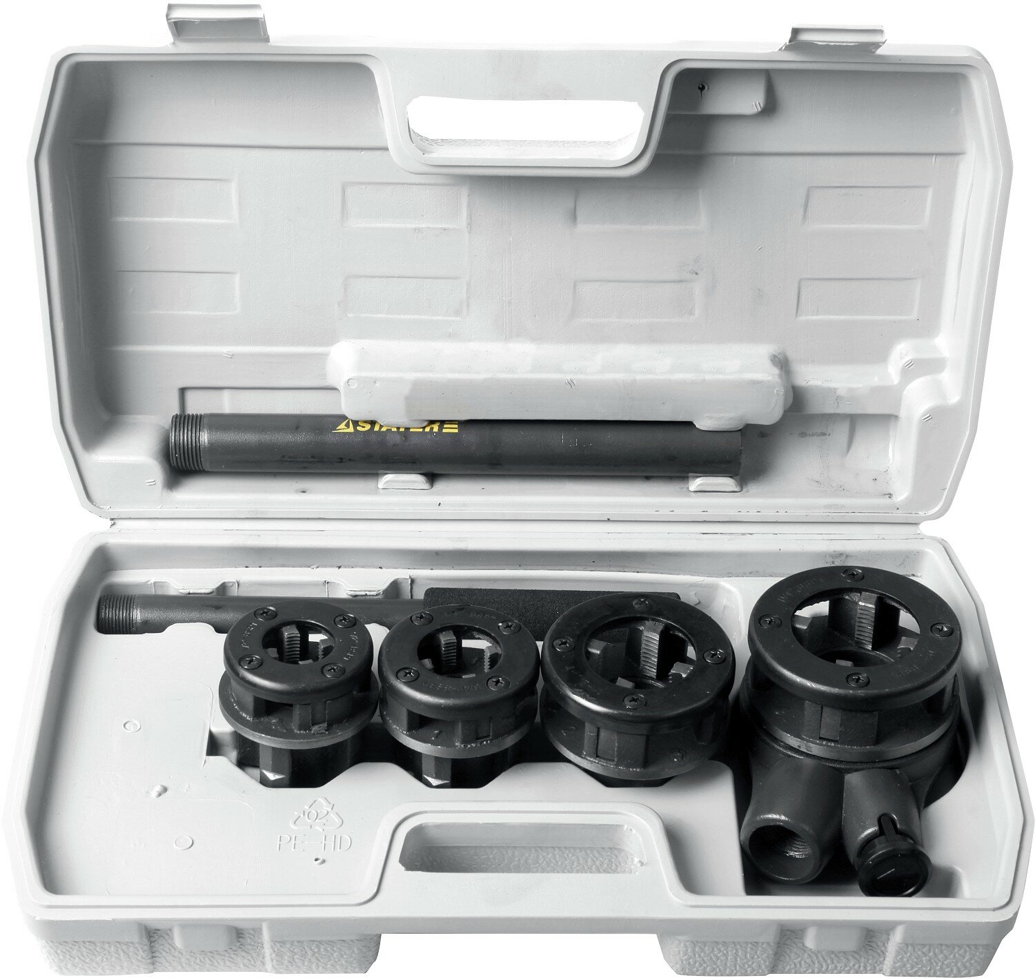 STAYER 5 предметов, 1/2" - 1 1/4", в пластмассовом боксе, набор резьбонарезной трубный №4 28260-H4