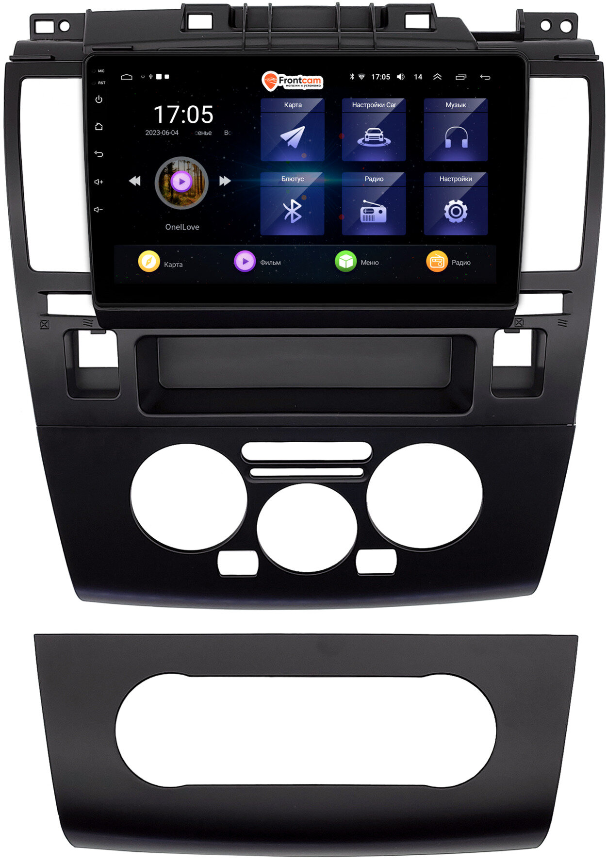 Штатная магнитола Nissan Tiida 2004-2013 (черная) OEM RK9-0201 на Android 10 (CarPlay, AHD, 1/32)