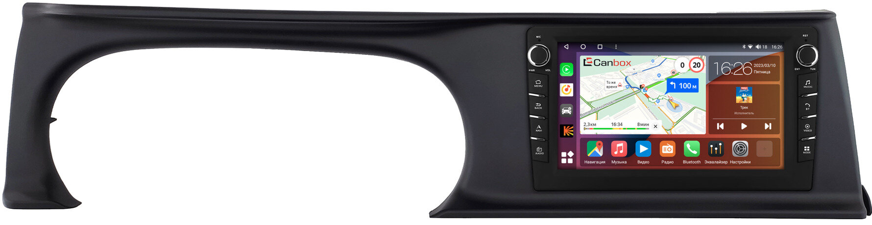 Штатная магнитола Kia Seltos 2019-2024 Canbox H-Line 7838-10-0143 на Android 10 (4G-SIM, 6/128, DSP, QLed) С крутилками