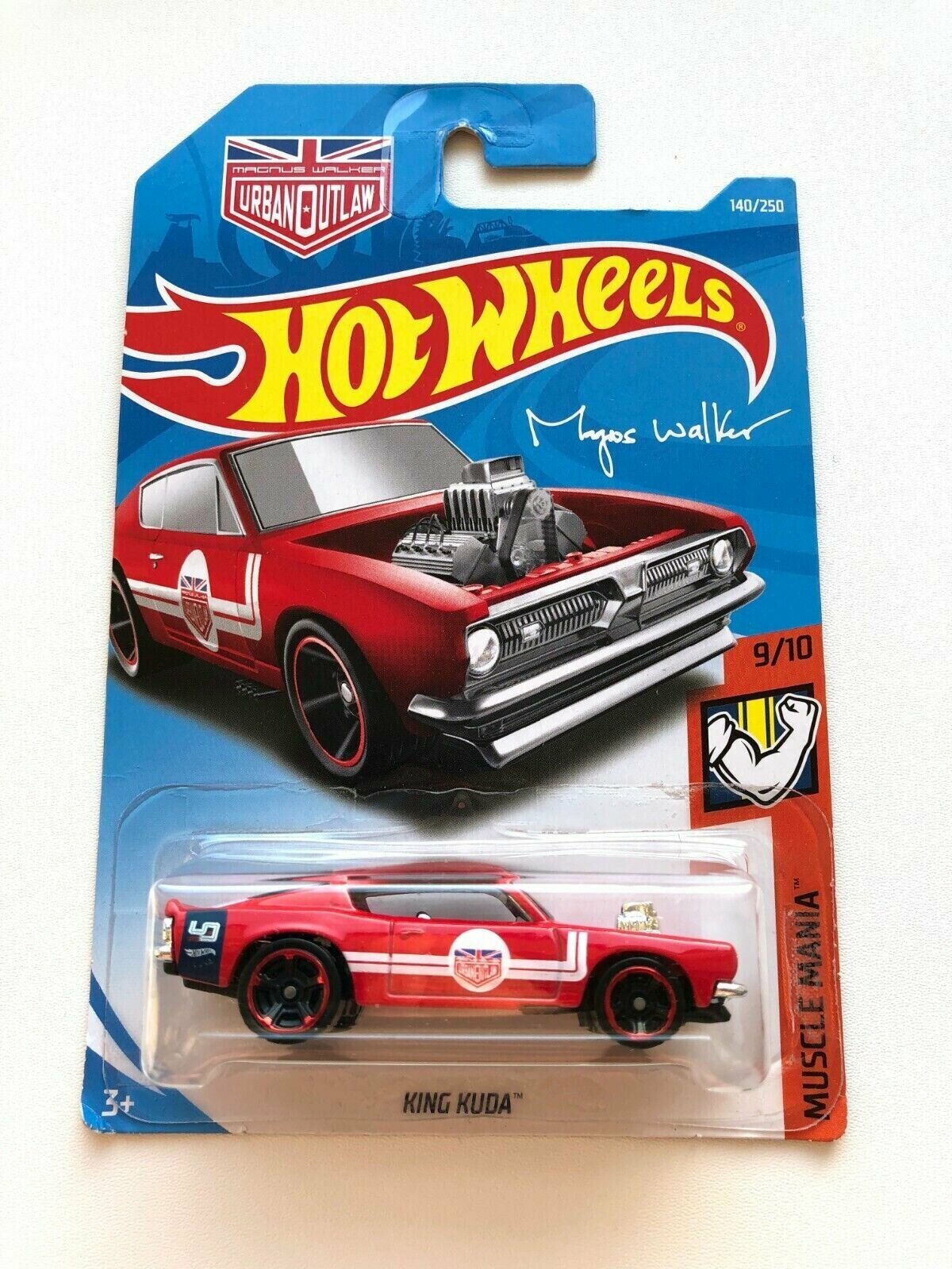 Hot Wheels 2019 KING KUDA Red Кинг Куда 140/250 MUSCLE MANIA 9/10 Mattel FYD09