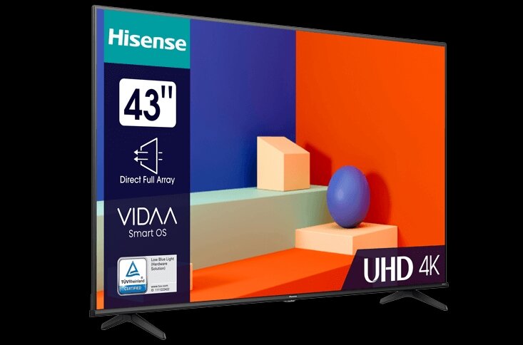 Телевизор Hisense 43A6K, диагональ 43", разрешение 4K, голосовое управление — фото 1