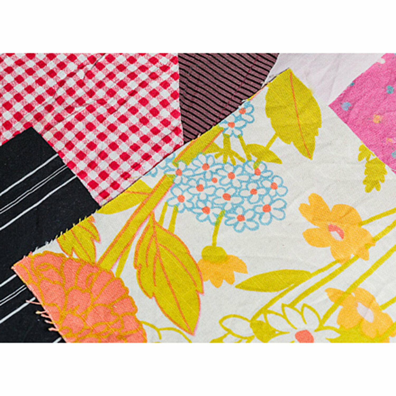 Ветошь постель цветная 10 кг, лоскуты 70х80 (±10 см) плотность 100-120 г/м2, 100% хлопок