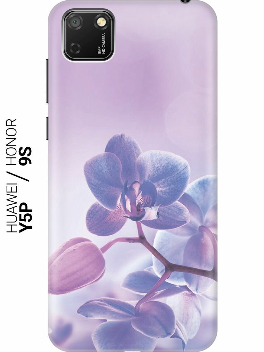 Силиконовый чехол на Honor 9S, Huawei Y5P, Хуавей У5Р, Хонор 9с с принтом "Лиловые орхидеи"