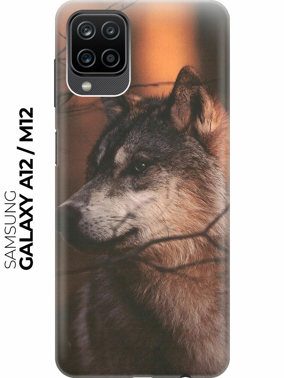 Чехол - накладка ArtColor для Samsung Galaxy A12 с принтом "Красивый волк"