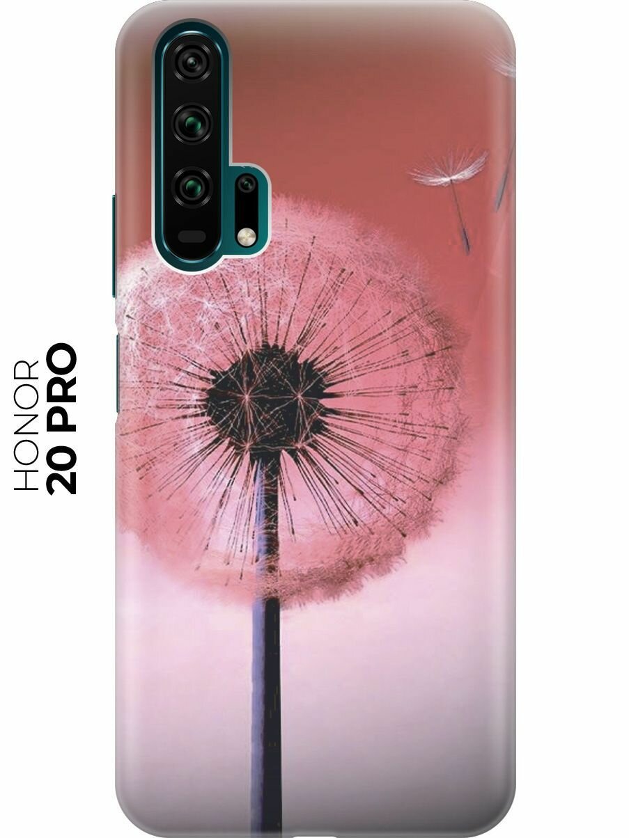 Силиконовый чехол Розовый одуванчик на Honor 20 Pro / Хонор 20 Про