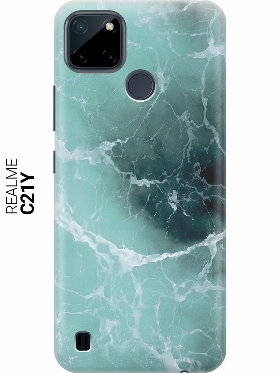 Силиконовый чехол на Realme C21Y, Рилми С21у с принтом "Лазурный океан"