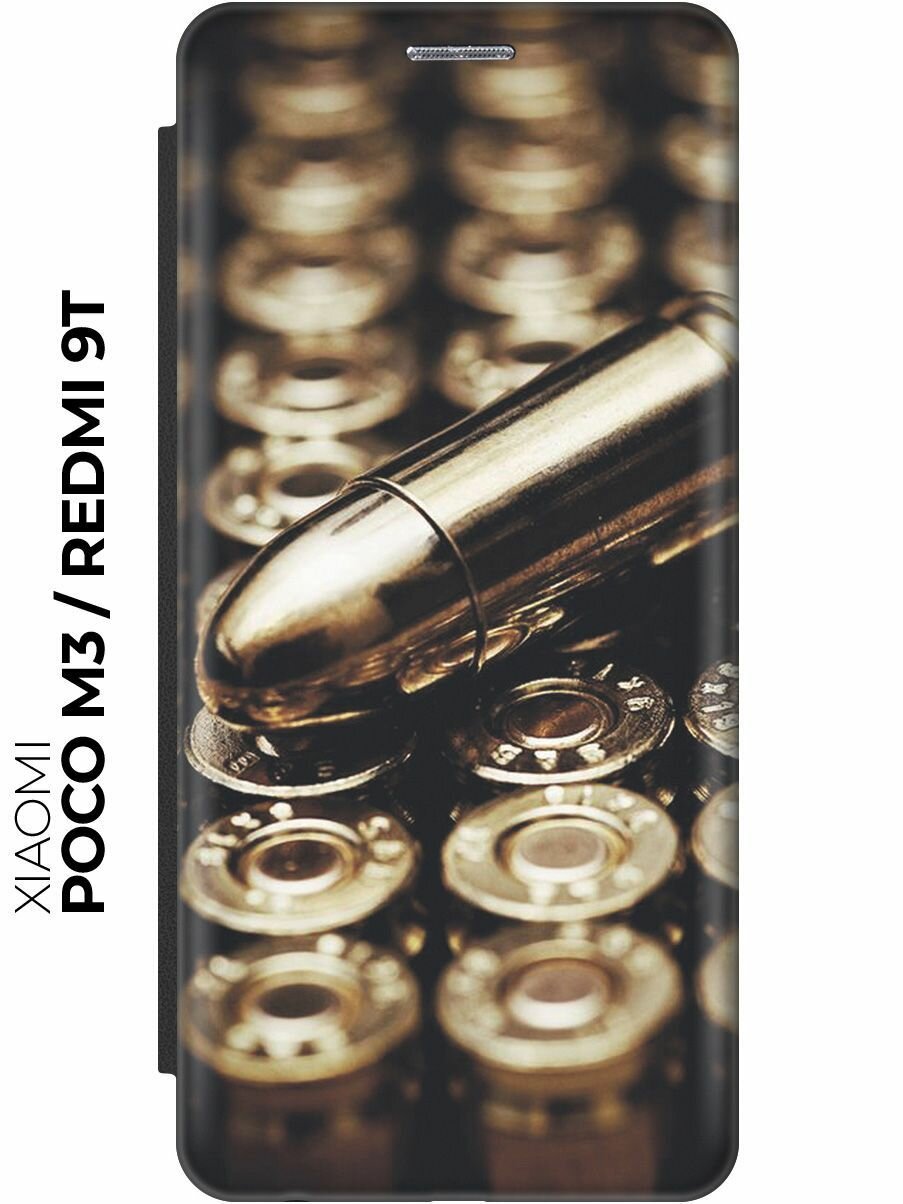 Чехол-книжка 9 мм на Xiaomi Redmi 9T / Poco M3 / Сяоми Поко М3 / Сяоми Редми 9Т черный