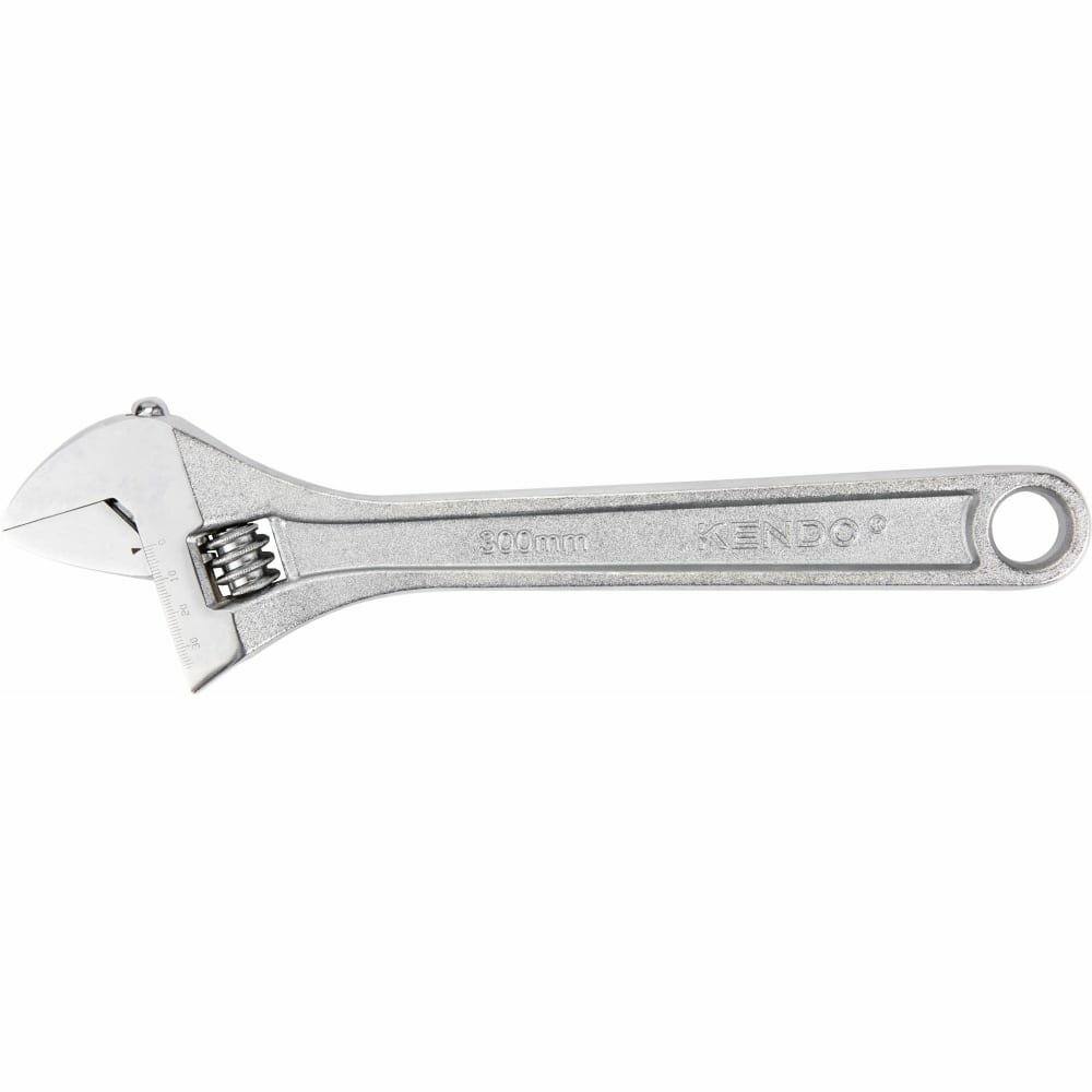 Разводной ключ KENDO 300мм/12 15134, для вращения гаек, из высококачественной стали