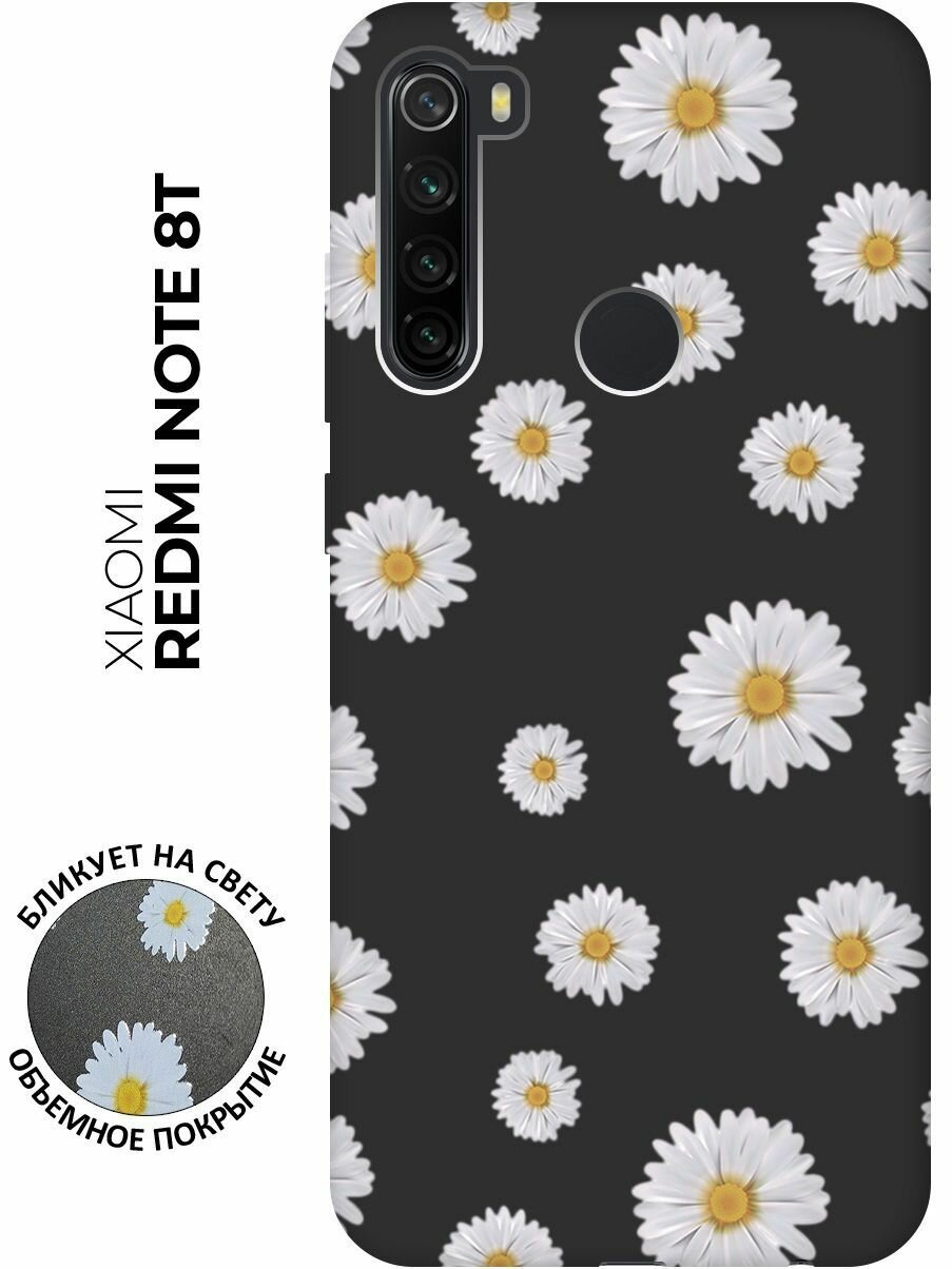 Матовый чехол Camomiles для Xiaomi Redmi Note 8T / Сяоми Редми Ноут 8Т с 3D эффектом черный