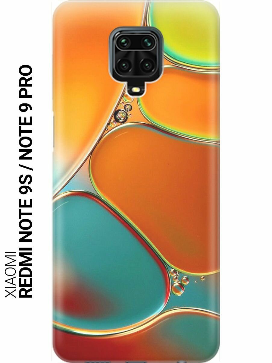 Ультратонкий силиконовый чехол-накладка для Xiaomi Redmi Note 9S, Note 9 Pro с принтом "Разноцветные пузырьки"