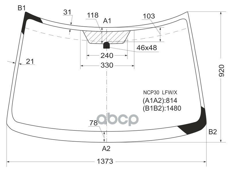 Стекло лобовое TOYOTA WILL CYPHA 02-05 XYG арт. NCP30 LFW/X