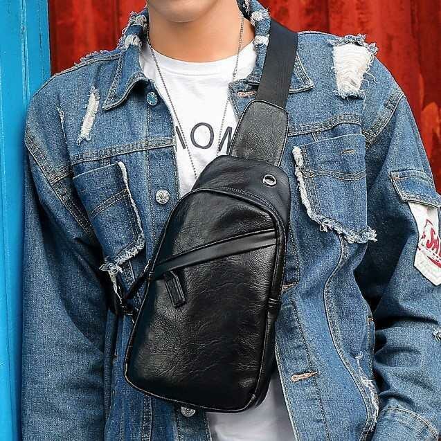 Однолямочный кожаный рюкзак Matisse blue M3942