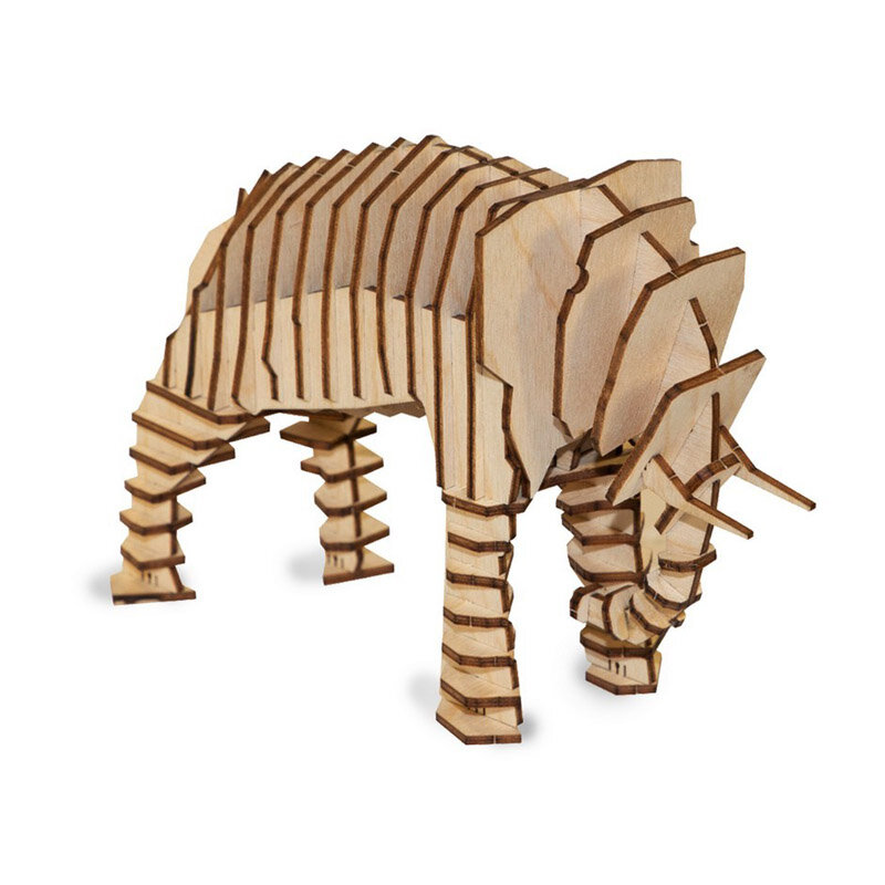 Деревянный 3D конструктор Uniwood "Слон мини"