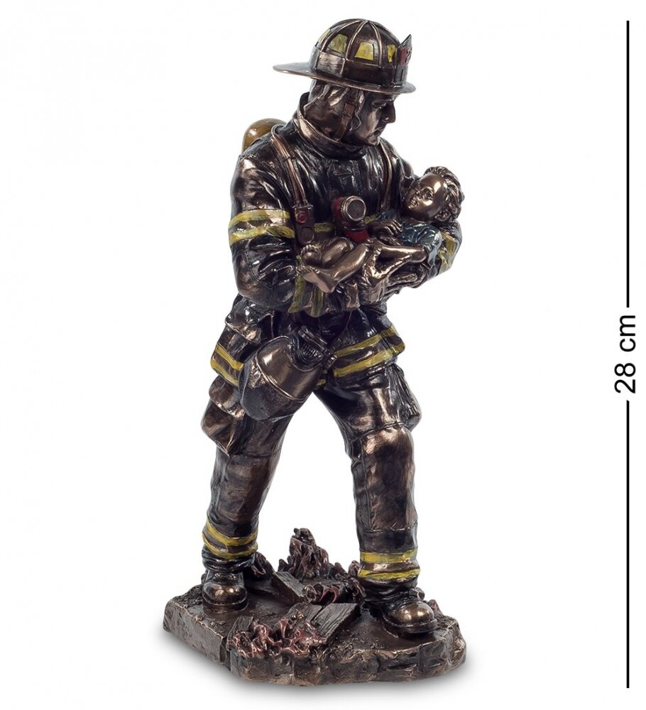 Статуэтка Veronese "Пожарный Спасатель" (bronze) WS-199