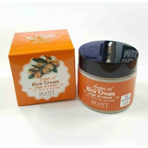 Jigott Cream Rich Argan Oil Питательный крем для лица с аргановым маслом 70 мл