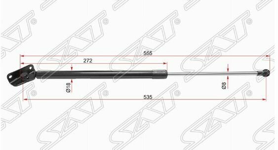 Амортизатор SAT ST-63269-FG030, для крышки багажника Subaru Impreza, левый