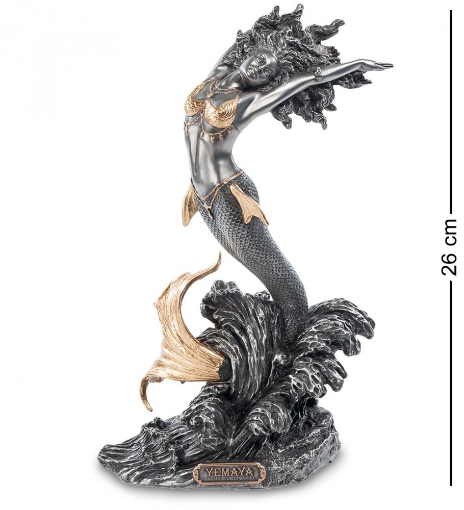 Статуэтка Veronese "Богиня Йемайя - покровительница рожениц" (black/gold) WS-484