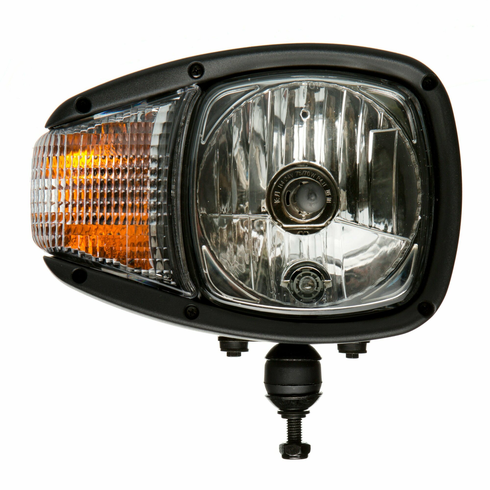 Фара ближнего дальнего света RGV.24.030.1 (HR-A-030R), H4+w5w, нижнее усиленное крепление, правая, провод, 24В