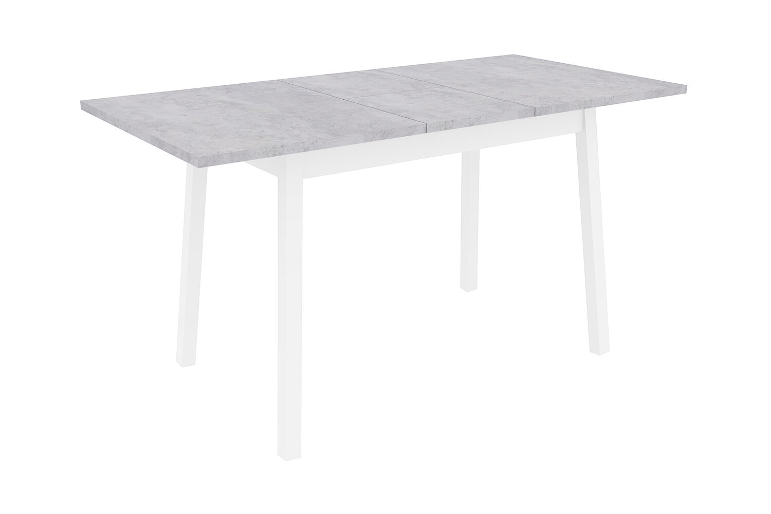 Стол раздвижной Hoff Венеция, 110(142)х75х70 см, цвет цемент светлый, белый