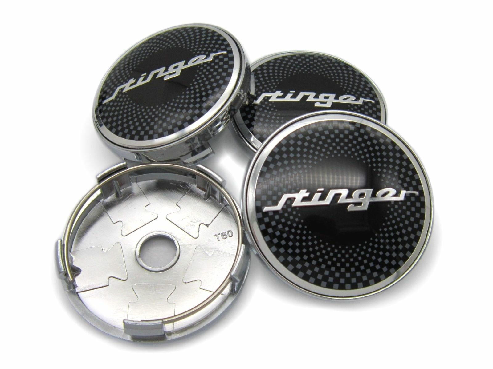 Колпачки, заглушки на литые диски Stinger 60/56 мм, комплект 4 шт.