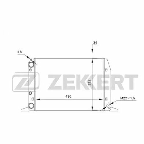 Основной радиатор (двигателя) ZEKKERT mk1018 для Audi 80
