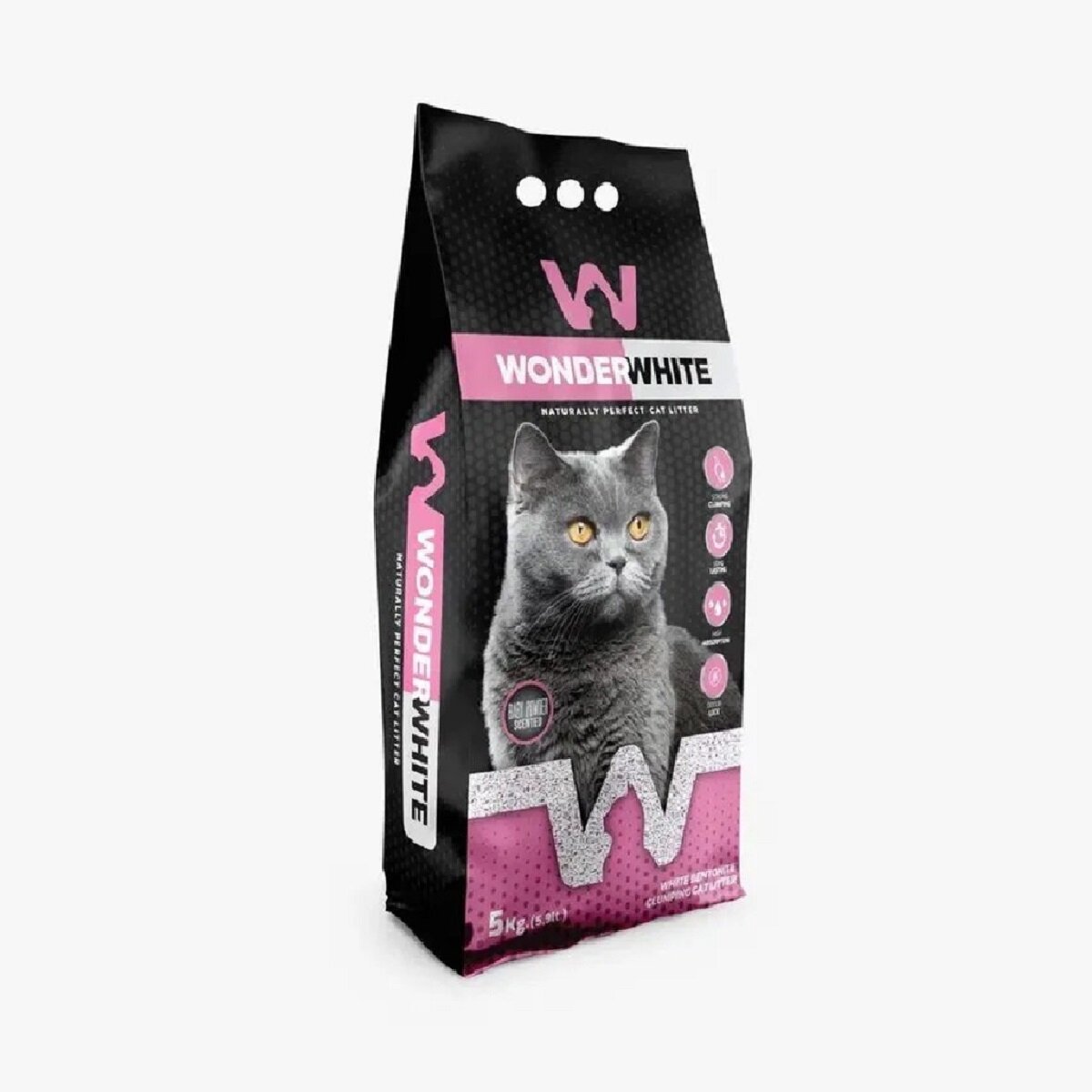 Wonder White Baby Powder Наполнитель комкующийся c ароматом детской присыпки 5кг