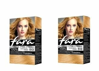 Fara Краска для волос, Золотисто-русый тон 513 - 2 шт