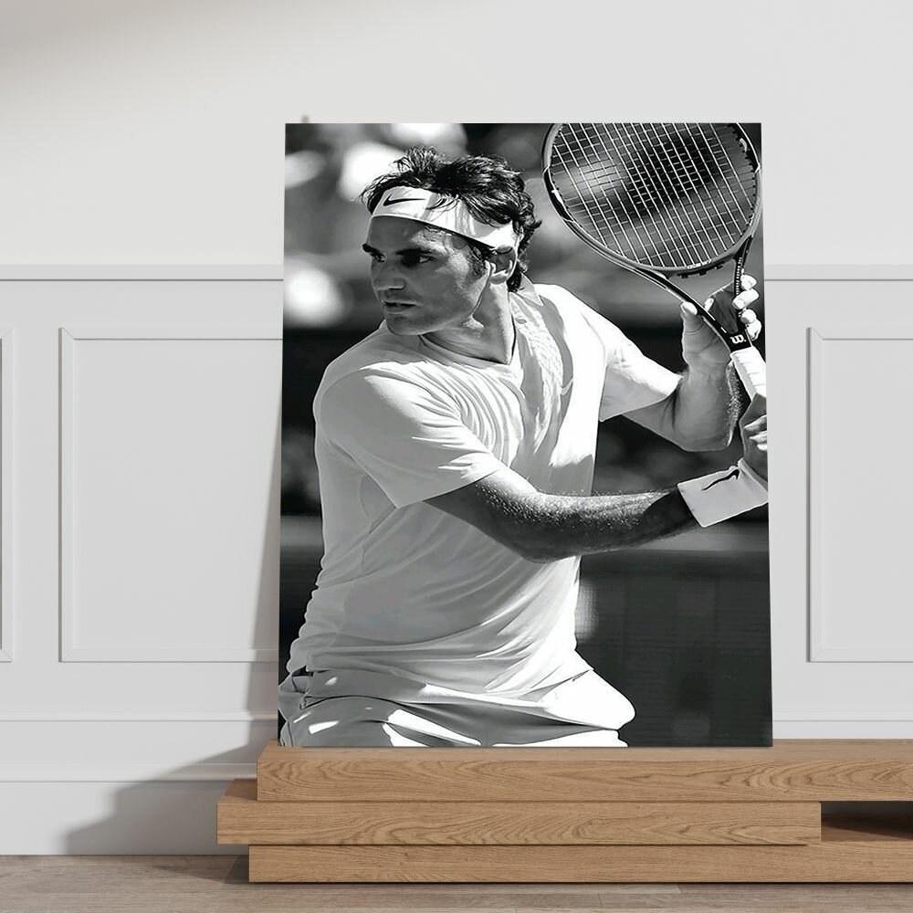 Картина на стену, интерьерная karTTina "Роджер Федерер", 50х70см 1шт.