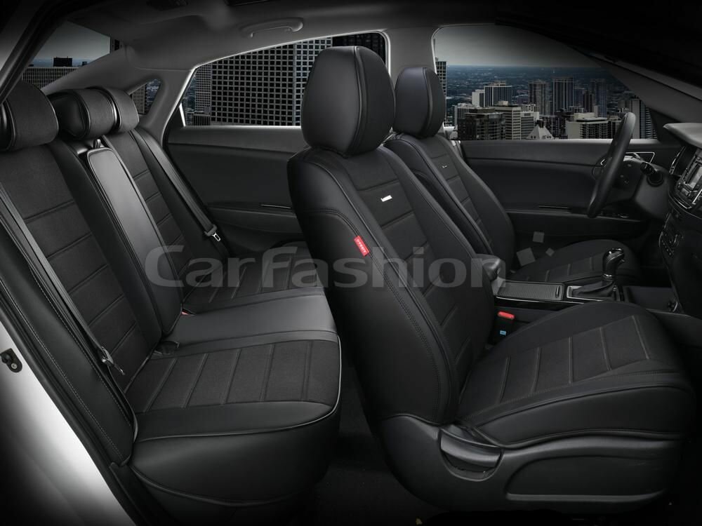 Комплект каркасных чехлов 5D CarFashion MAYER PLUS, черные