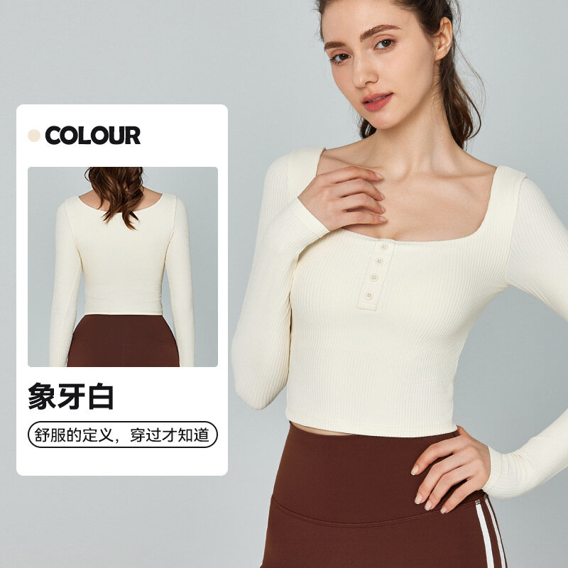 Топ Big Tree Clothing, для йоги, с длинными рукавами