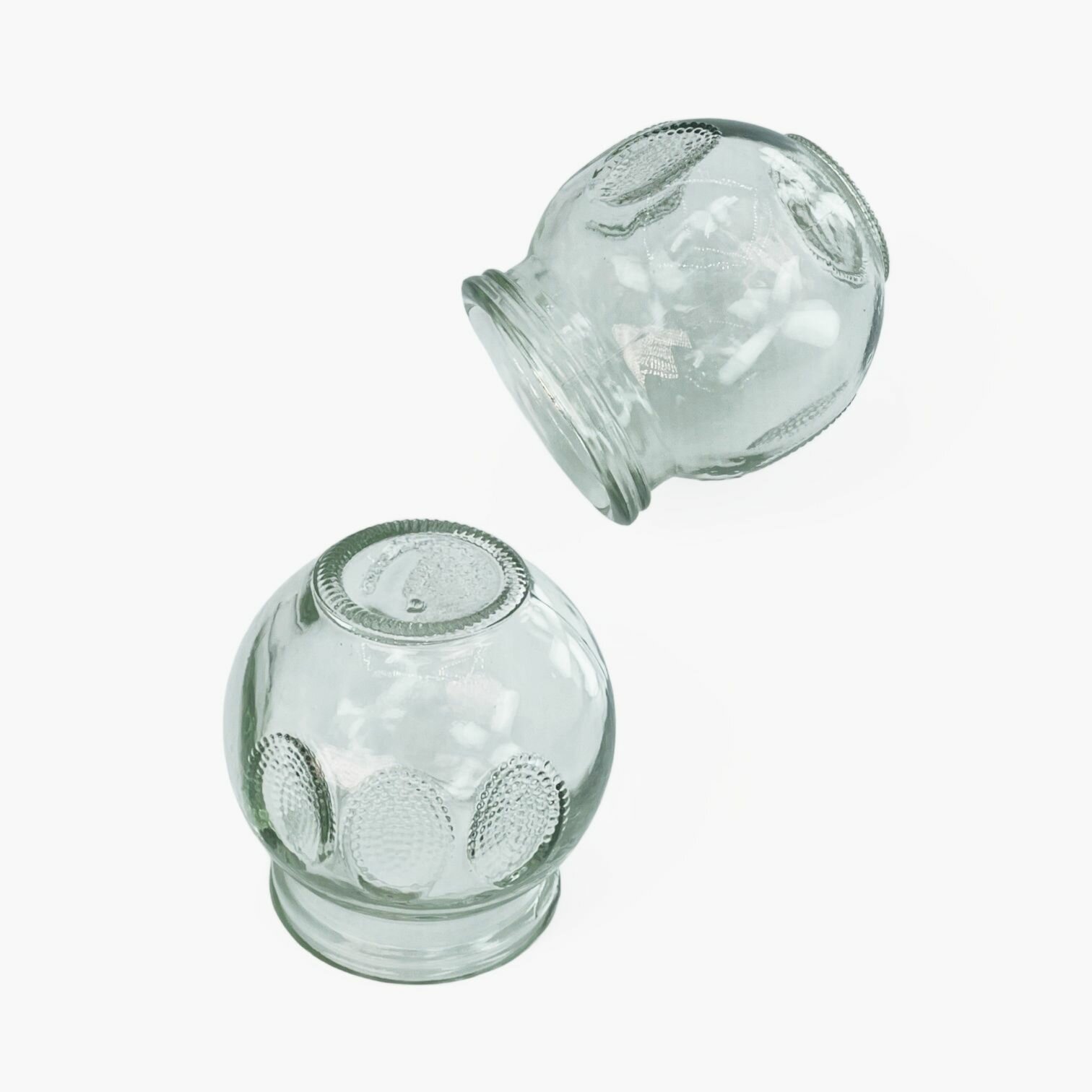 Банка медицинская стеклянная диаметр 40 мм - 2 штуки