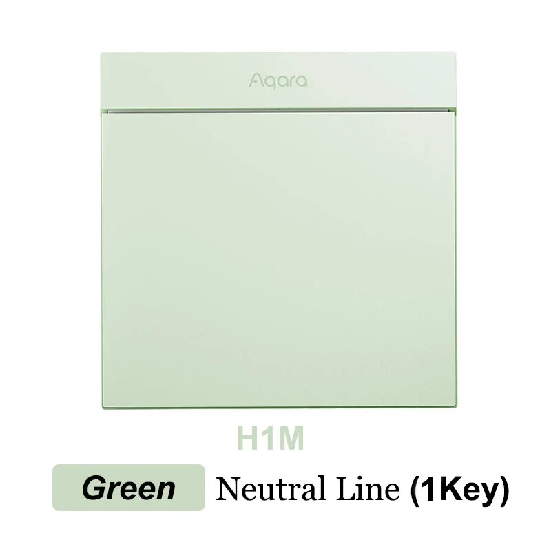 Оригинальный умный выключатель на стене Aqara H1M Zigbee 3.0 Neutral MARS-Tech 6 цветов Беспроводной клавишный выключатель Умный дом для Homekit App-Грин 1 ключ