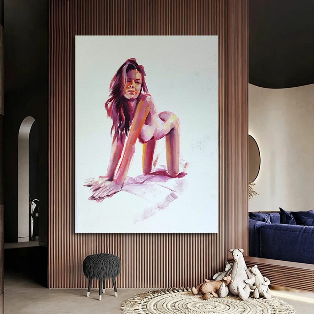 Картина 18+, соблазнительная девушка, 20х30 см.